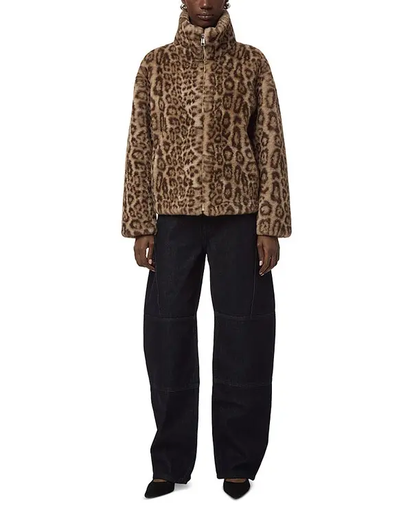 Apparis Brooks Leopard Faux Fur Coat - Light Leopard