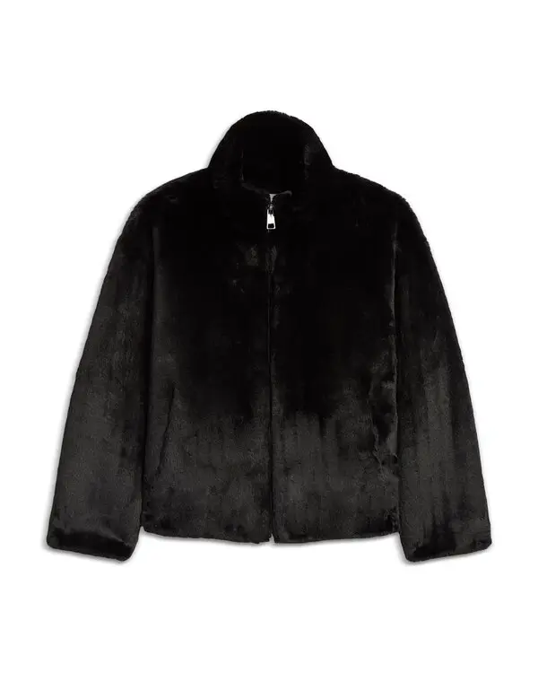 Apparis Brooks Faux Fur Coat - Noir