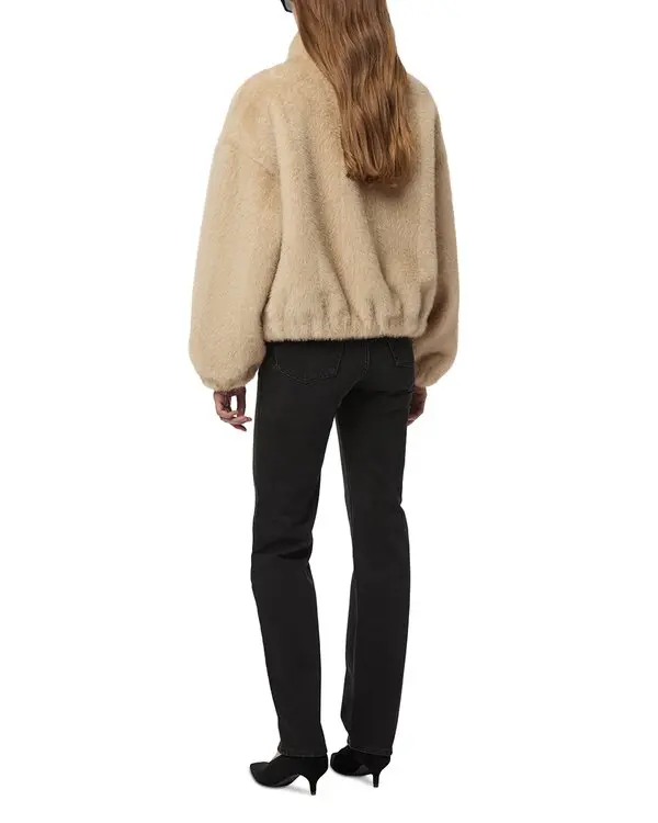 Apparis Iris Shaved Faux Fur Bomber Coat