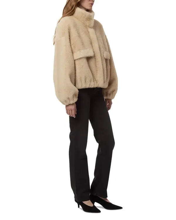 Apparis Iris Shaved Faux Fur Bomber Coat