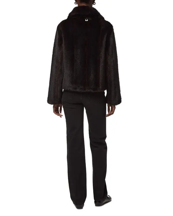 Apparis Elis Shaved Faux Fur Coat - Noir Multi