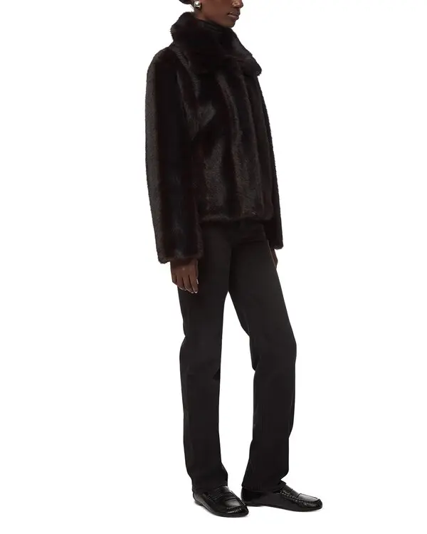 Apparis Elis Shaved Faux Fur Coat - Noir Multi