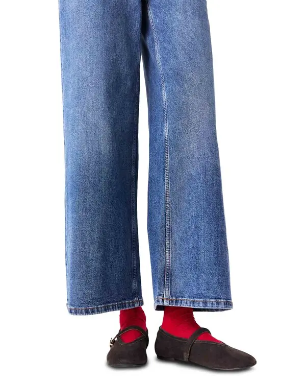 Maje Suede Mary Jane Flats