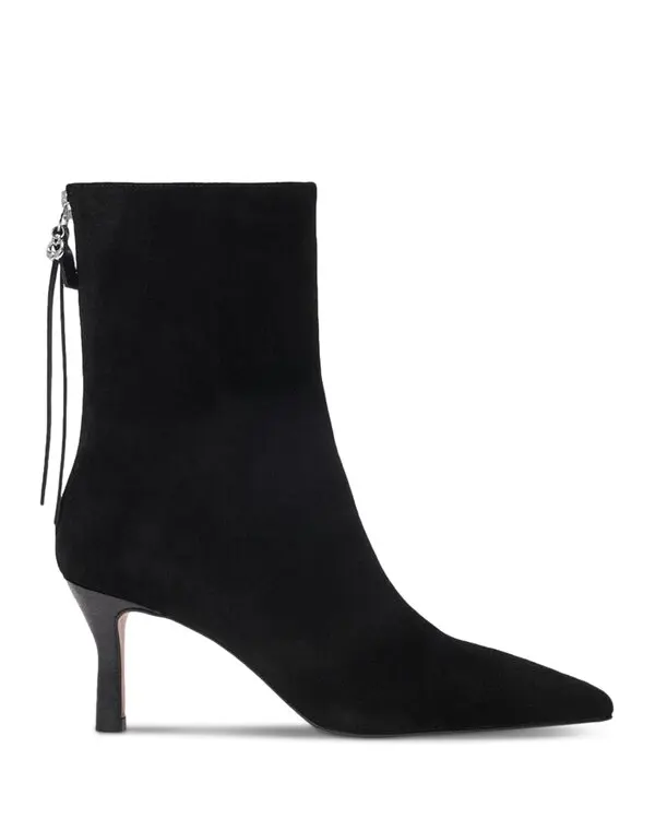 Maje Suede Pointed Toe Ankle Boots