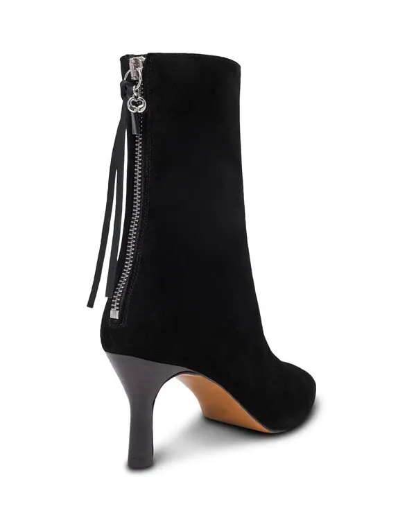 Maje Suede Pointed Toe Ankle Boots