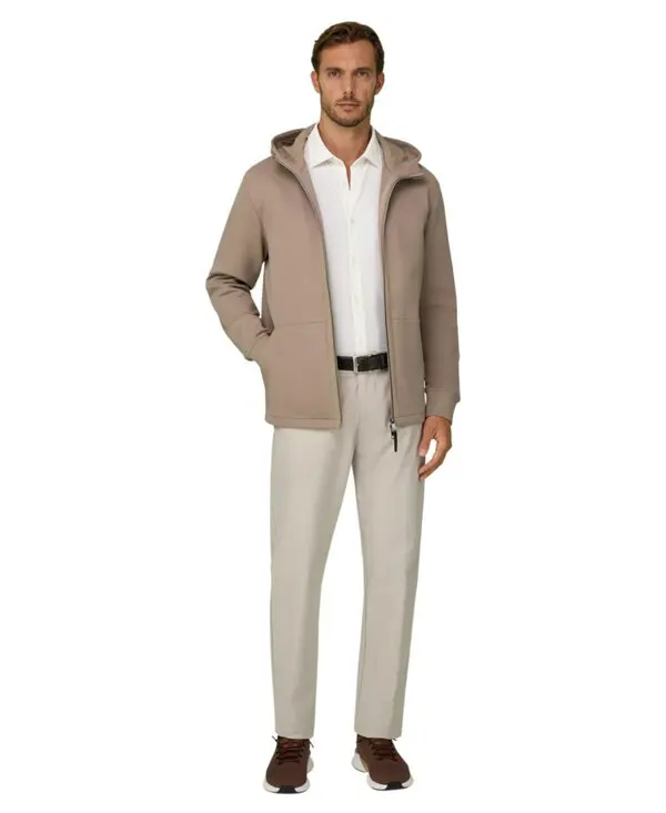 Boggi Milano Cotton Blend Scuba B Tech Full-zip Hoodie
