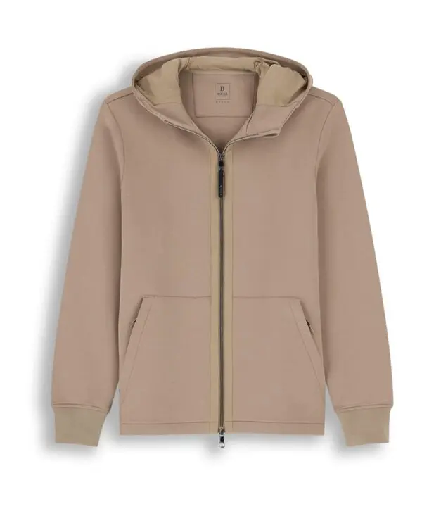 Boggi Milano Cotton Blend Scuba B Tech Full-zip Hoodie