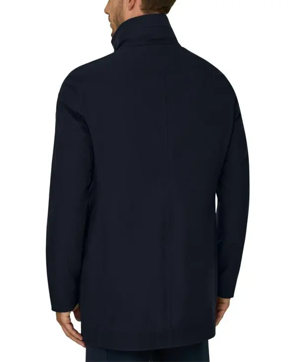 Boggi Milano Technical Fabric B Tech Car Coat - Navy Blue