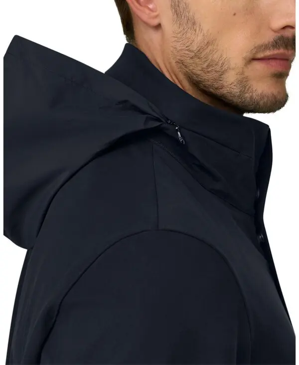 Boggi Milano Technical Fabric B Tech Car Coat - Navy Blue