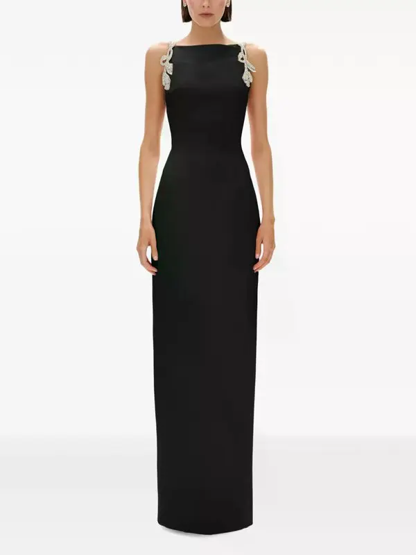 Rachel Gilbert Oryx Column Crystal-embellished Maxi Dress