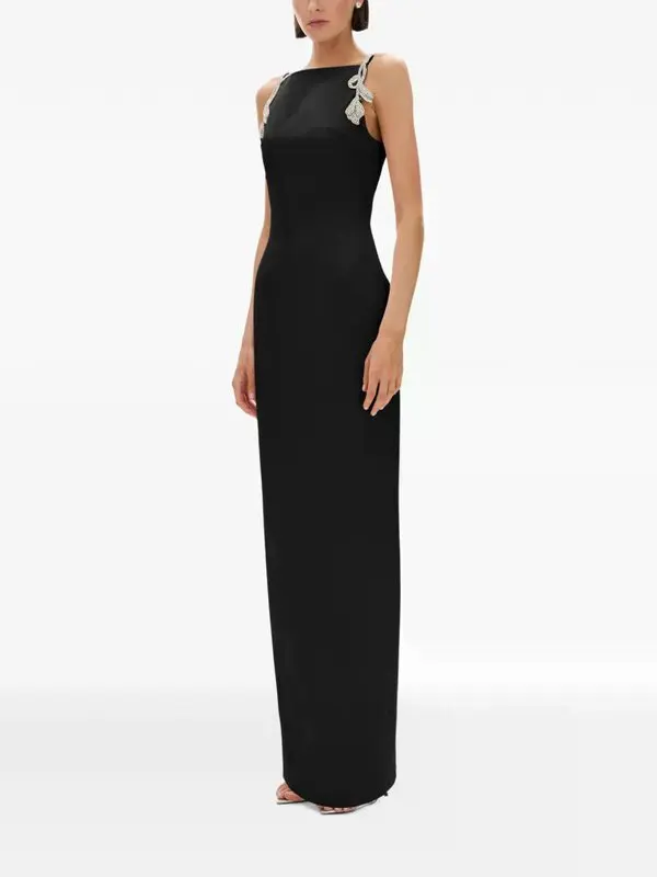 Rachel Gilbert Oryx Column Crystal-embellished Maxi Dress