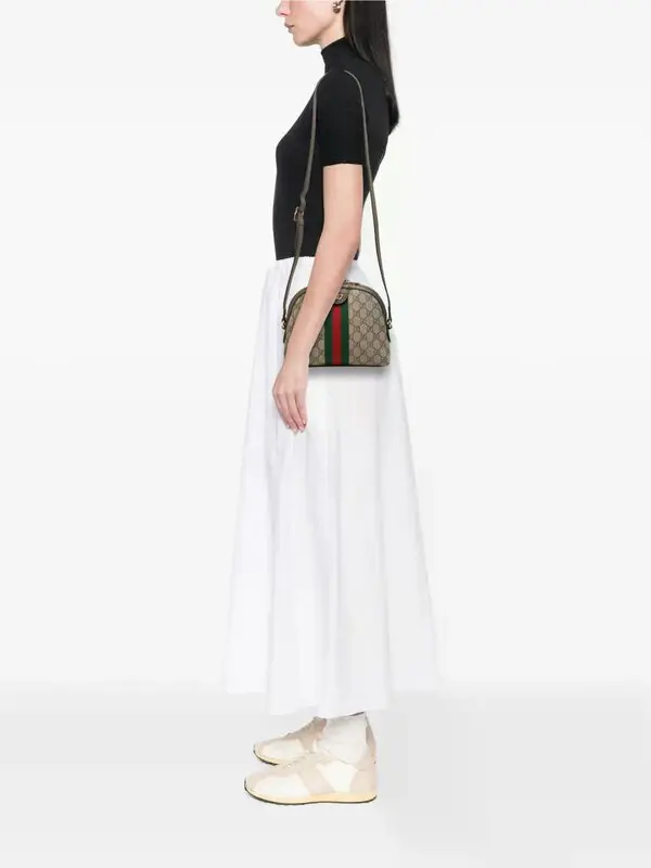 Gucci 2000-2015 Small Gg Supreme Web Ophidia Dome Crossbody Bag