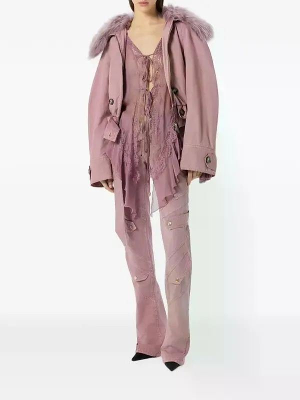 Blumarine Lace-trim Ruffled Blouse