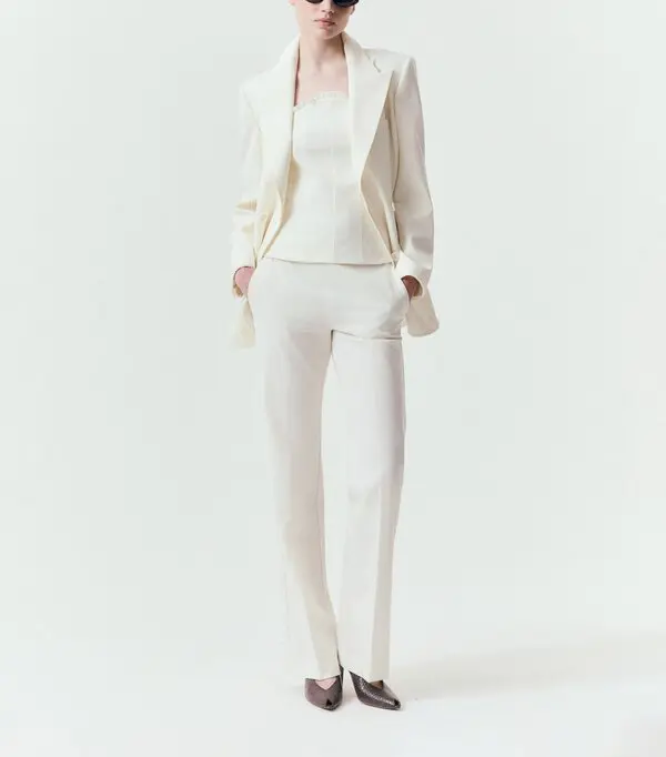 Marella Double-breasted Blazer - Ivory
