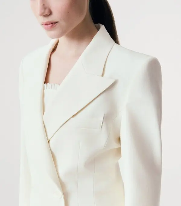 Marella Double-breasted Blazer - Ivory