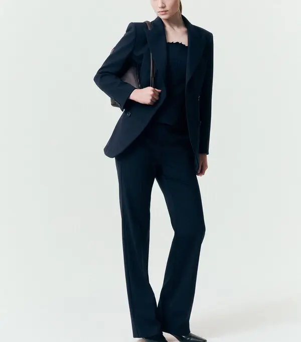 Marella Double-breasted Blazer - Navy