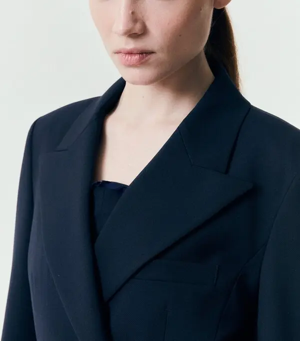 Marella Double-breasted Blazer - Navy