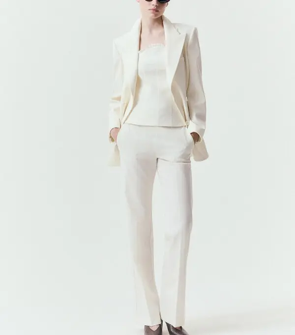 Marella Ruffled Straight Trousers