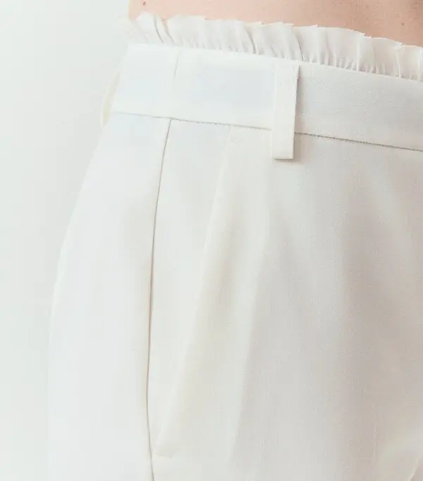Marella Ruffled Straight Trousers