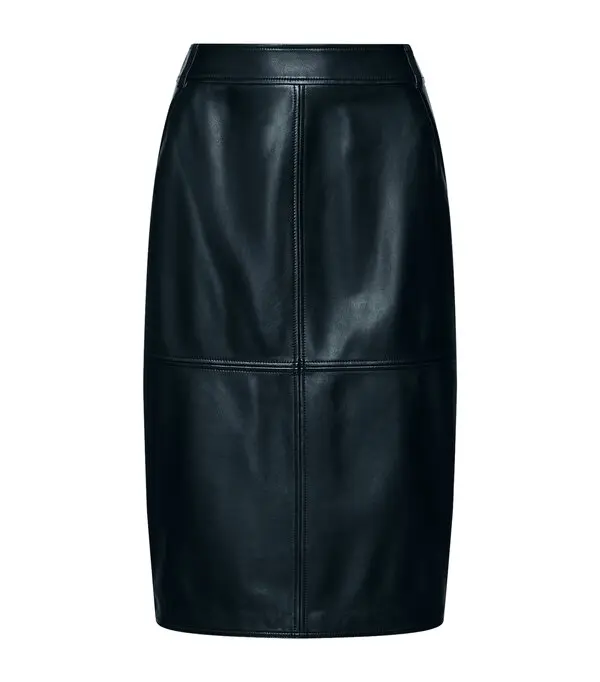 Marella Leather Panelled Skirt