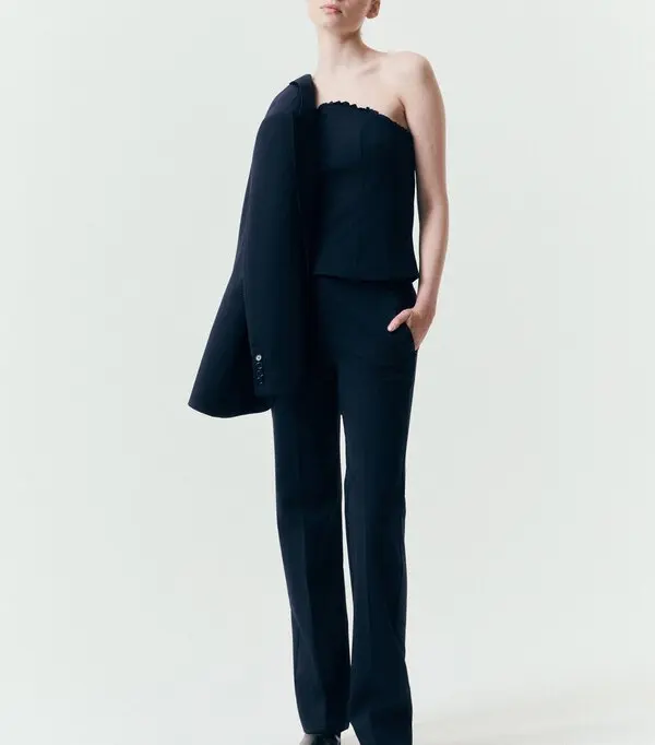 Marella Ruffle-trim Flared Trousers