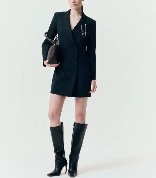 Marella Neckless-detail Mini Blazer Dress