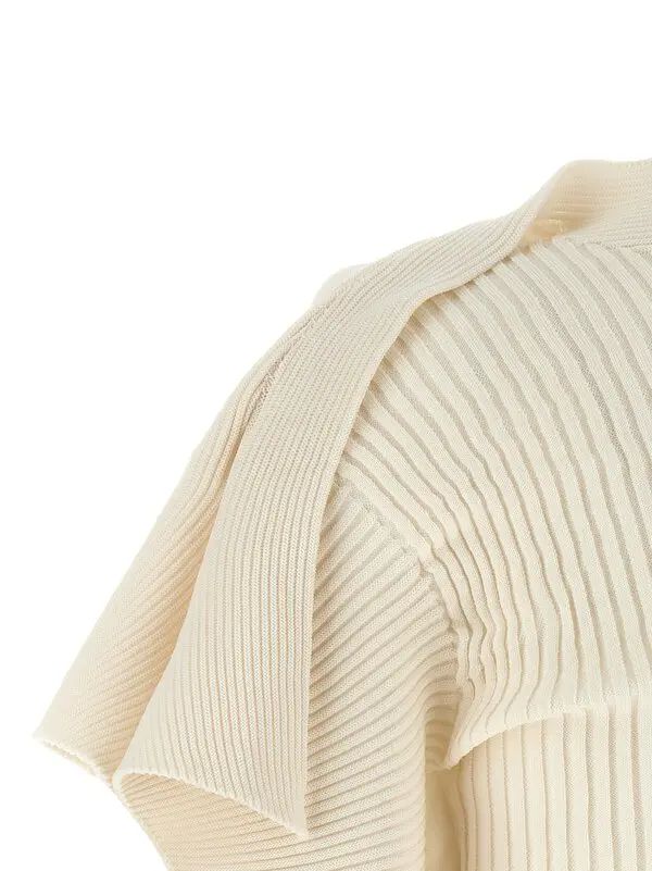 Issey Miyake Prance Ribbed Knitted Top