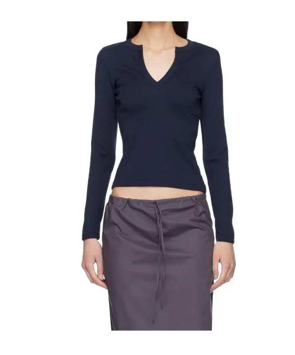 FLORE FLORE Iman Long-sleeve T-shirt - Navy