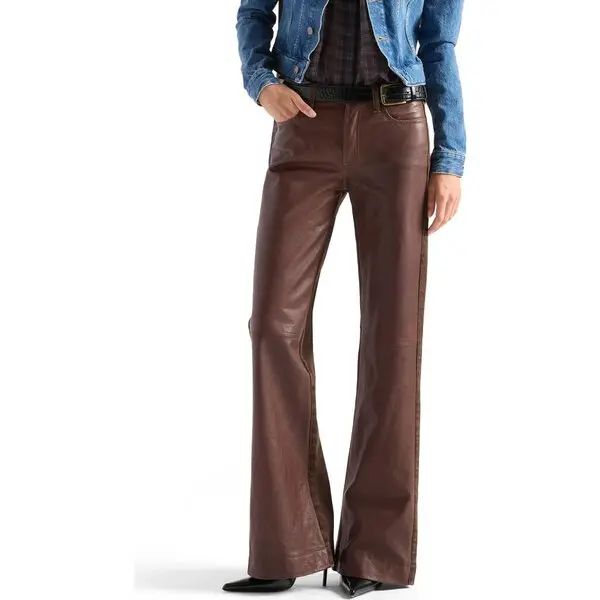 7 For All Mankind Dojo Coated Mid Rise Flare Jeans