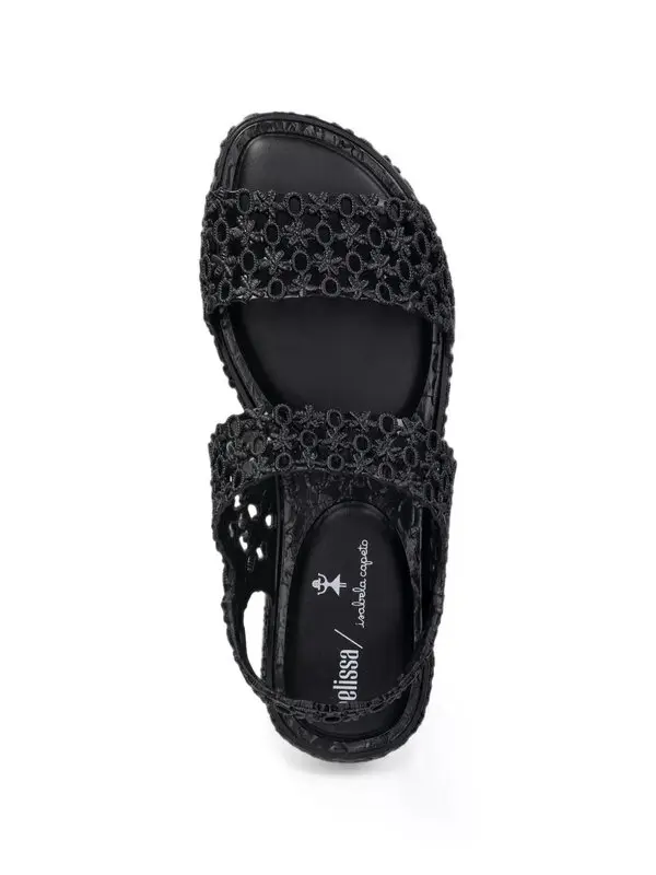 Melissa Crochet-effect Slingback Sandals