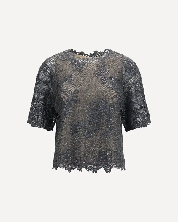 Brunello Cucinelli Sequined Crewneck Top Femae