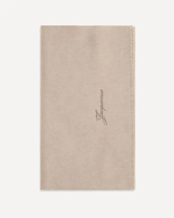 Jacquemus Tailleur Wool Scarf - Beige