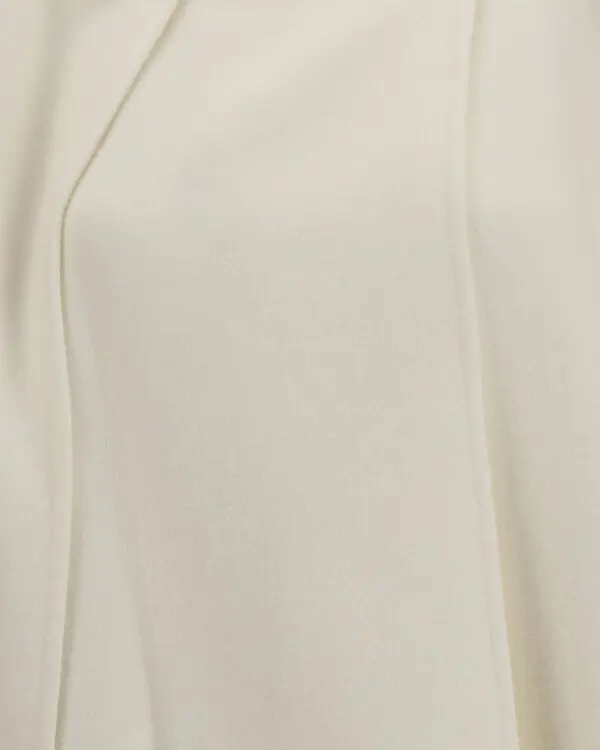 Alaïa Wool Coat With Scarf - White