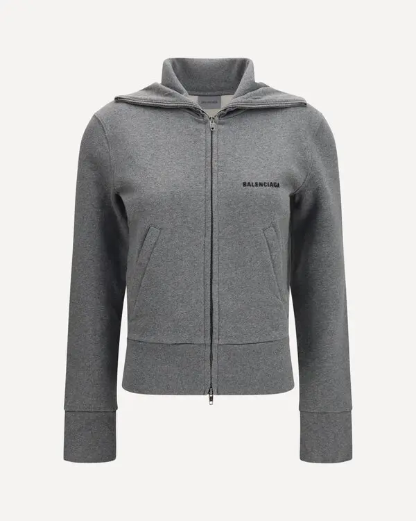 Balenciaga Fitted Zip-up Hoodie Feale