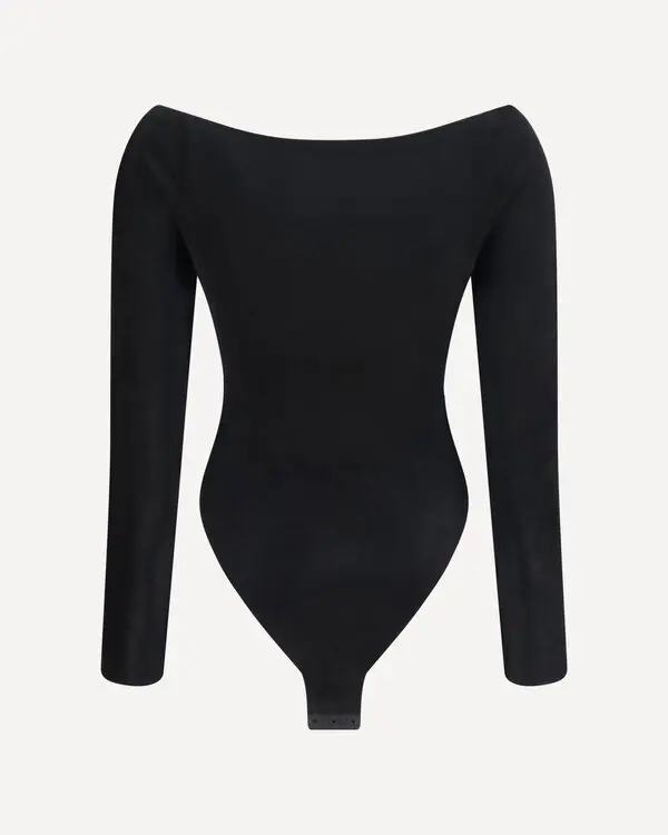 Alaïa Velvet Off-shoulder Bodysuit