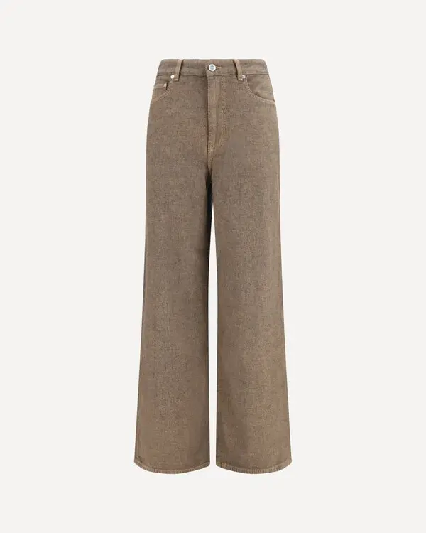 GANNI Lari Neppy Denim Jeans - Brown