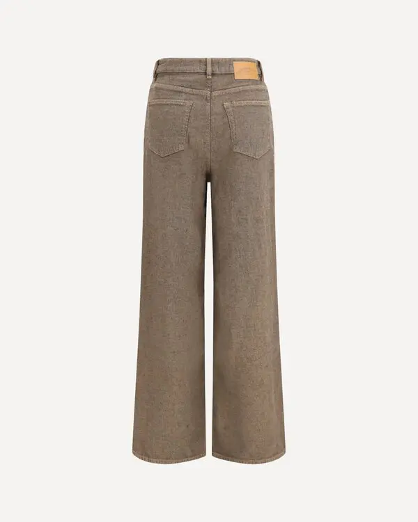 GANNI Lari Neppy Denim Jeans - Brown