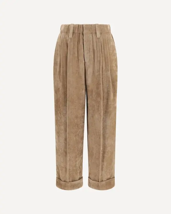 Brunello Cucinelli Corduroy Tailored Pants - Brown