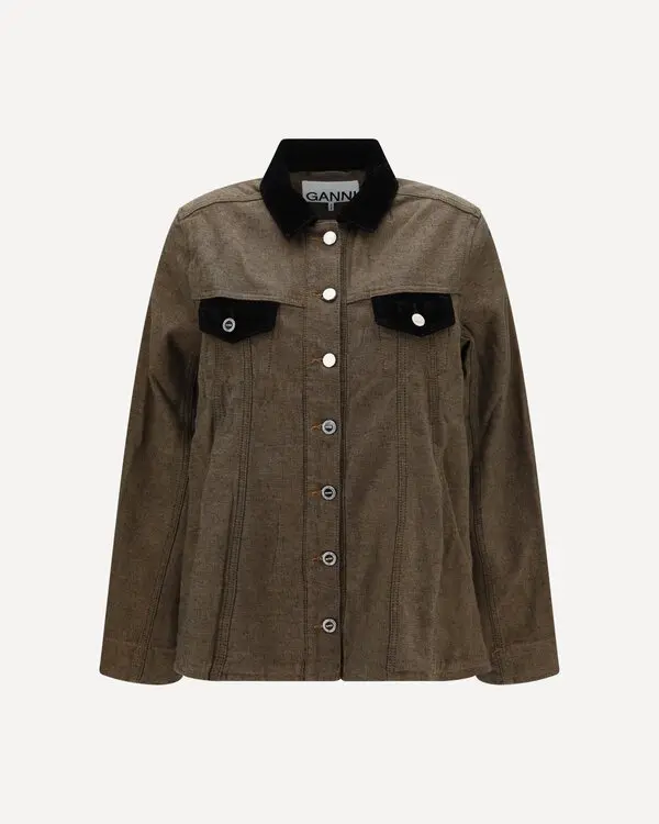 GANNI Neppy Denim Overshirt