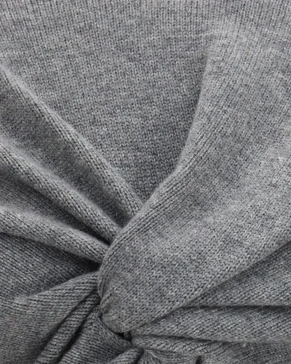 Balenciaga Ruched Crewneck Sweater Feale - Grey