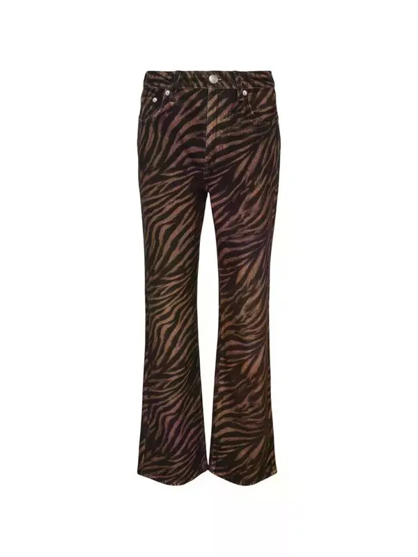 Rag & Bone Miramar Zebra-print Flared Trousers