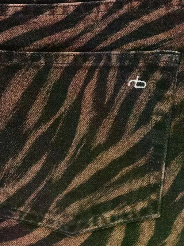 Rag & Bone Miramar Zebra-print Flared Trousers