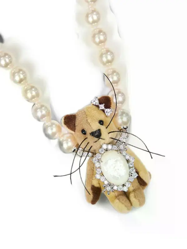 YVMIN Paradise Pearl-pendant Cat Necklace