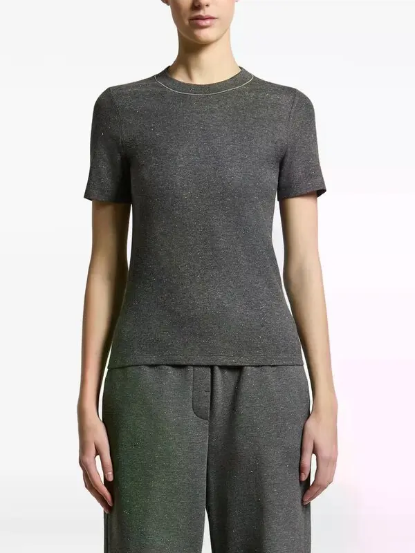 Peserico Beaded-trim Crew-neck T-shirt