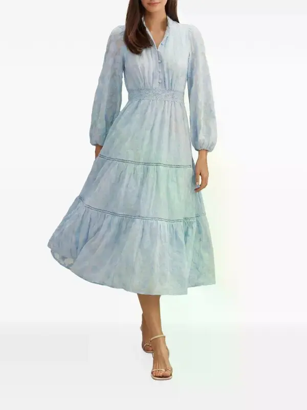 EVER NEW Nala Embroidered Midi Dress
