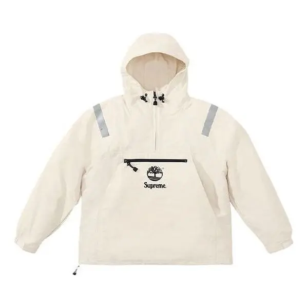 Supreme X Timberland Reflective Taping Anorak 'white Black - White/black