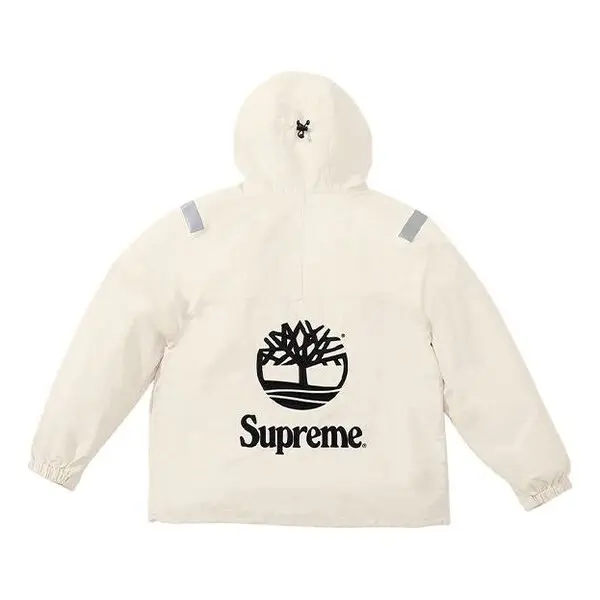 Supreme X Timberland Reflective Taping Anorak 'white Black - White/black