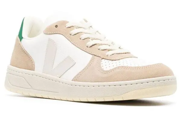 VEJA V-10 Chromfree Low-top Sneakers 'white Beige Green