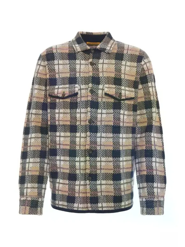 Guest In Residence Check-pattern Cashmere Shirt - Neutrals