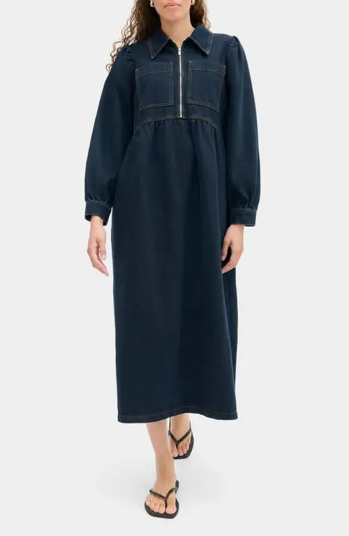ALIGNE Gabriella Midi Dress - Blue Black